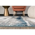 World Rug Gallery Contemporary Abstract Waves Area Rug - Blue 5' x 7 ...