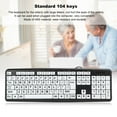 Large Print Computer Keyboard Visually Impaired Keyboard High Contrast ...