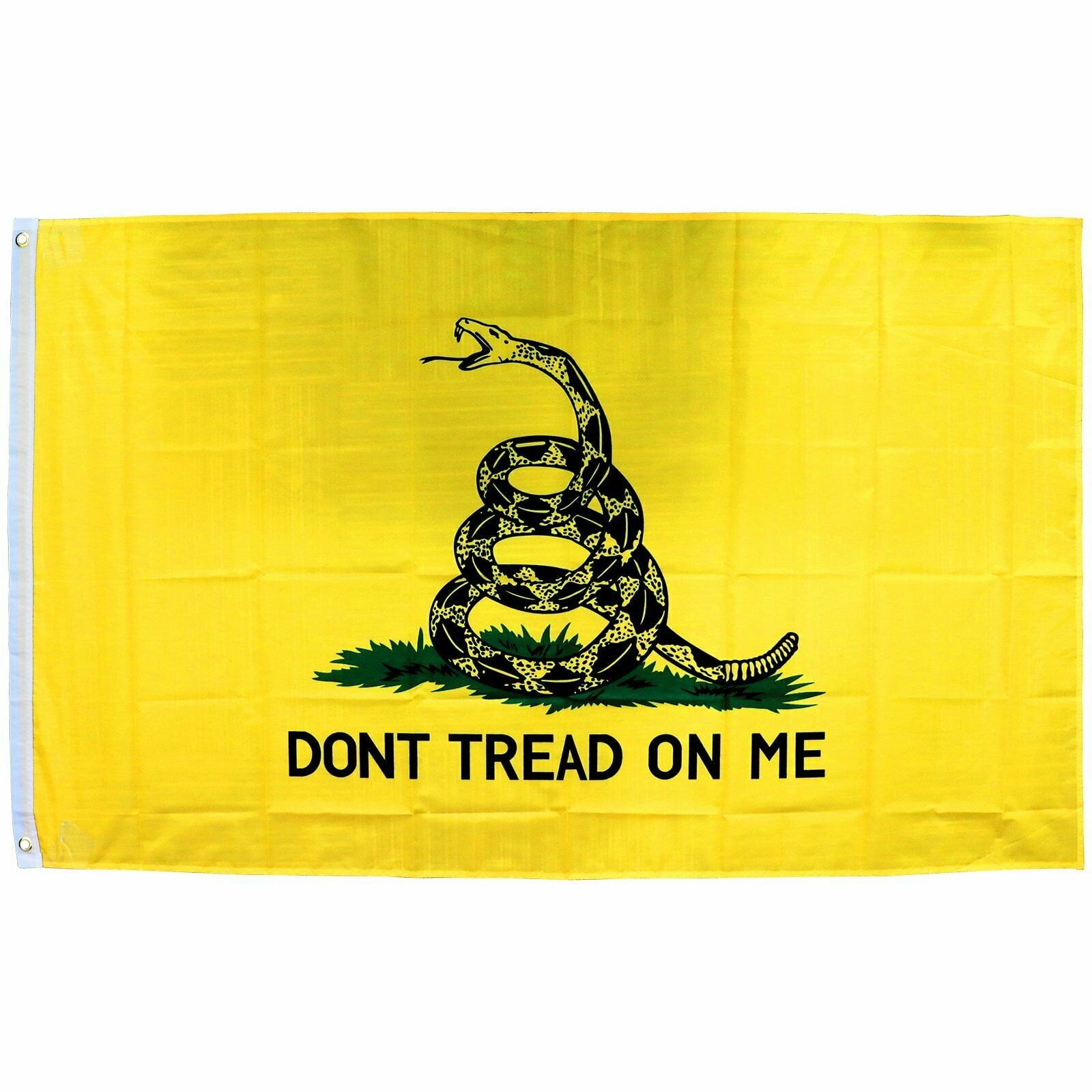 Gadsden Don't Tread on Me Realistic Rattlesnake Flag 3x5 Ft Banner ...