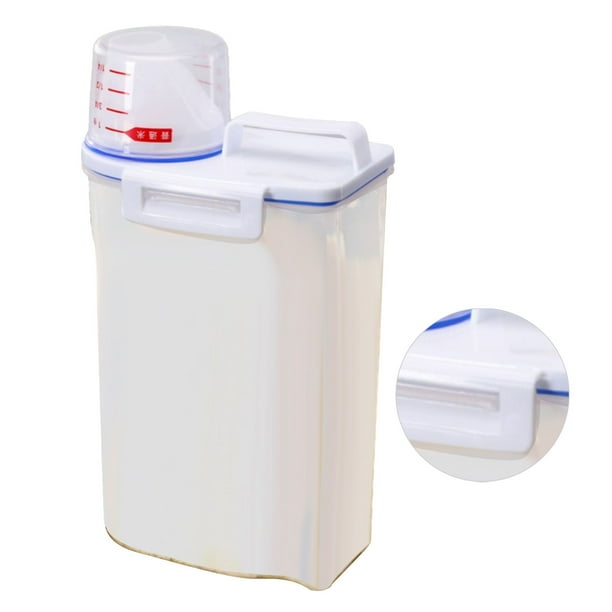 Rice Container Box,Transparent PP Plastic 2kg Capacity Airtight Food ...