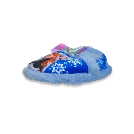 Disney Girls' Frozen Slippers - Princess Elsa and Anna Plush Slip-On ...