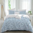 4 Piece Duvet Cover Set Cal king, Summer Coastal Starfish Blue Shell ...