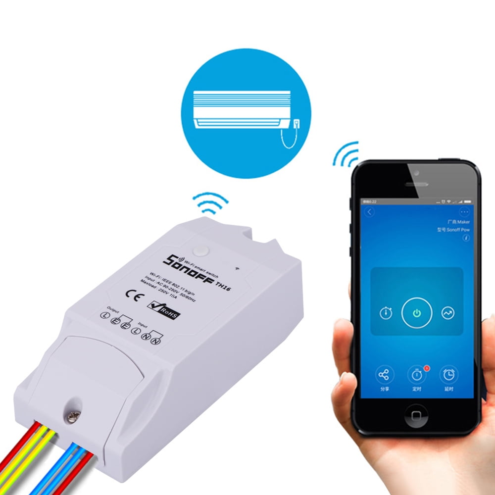 Sonoff Smart Wi-Fi Remote Control Switch Temperature/Humidity ...