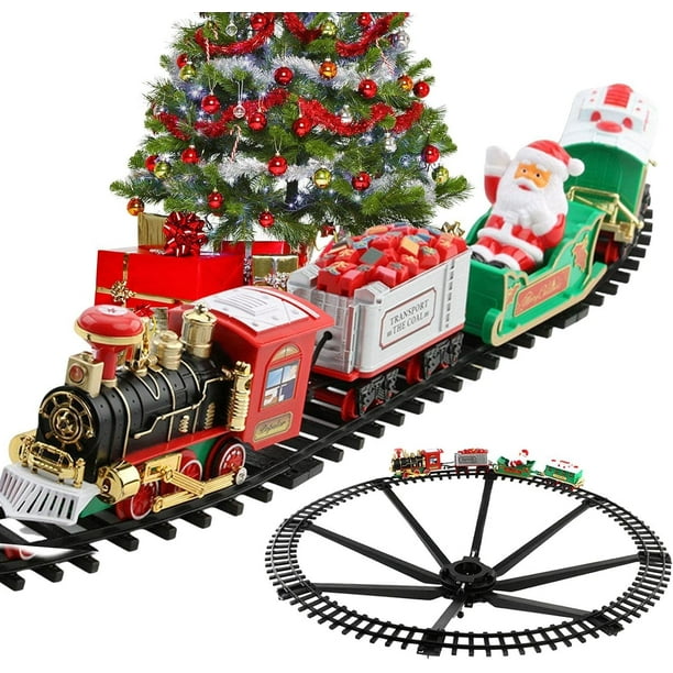 SURJDE Christmas Train Set, Train Toy Set Track Suspend Around ...