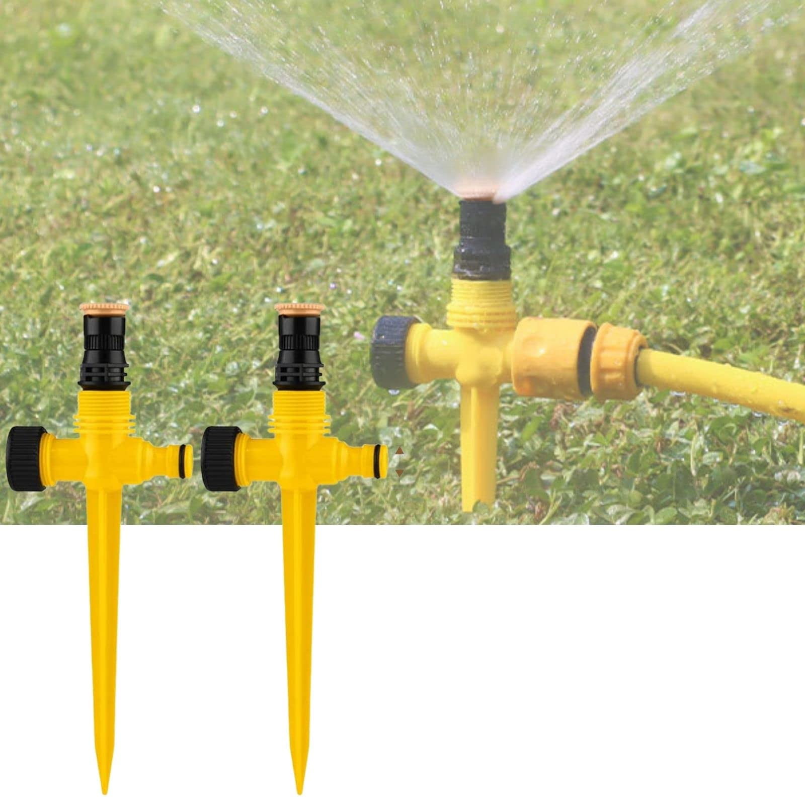 360° Rotation Auto Irrigation Sprinkler System Garden Lawn Sprinkler ...