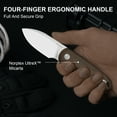 Kizer Drop Bear Fix Drop Point Fixed Knife 14C28N Blade Micarta Handle ...