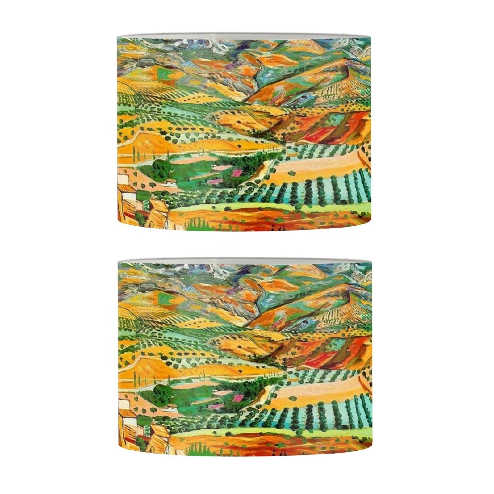 NETILGEN Vincent van Gogh Decor Lamp Shade Modern Round Fabric Set of 2 ...