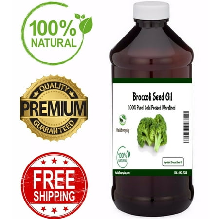 Broccoli Seed Oil 8oz - 100% Pure & NATURAL Cold Pressed Unrefinded ...