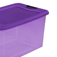 Sterilite Purple 64 Qt Latching Plastic Storage Box Container Tote (6 ...