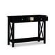 Linon Dalton Wood Console Table in Black - Walmart.com