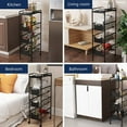 MONIPA Black 4-Tier Stackable Movable Storage - Walmart.com