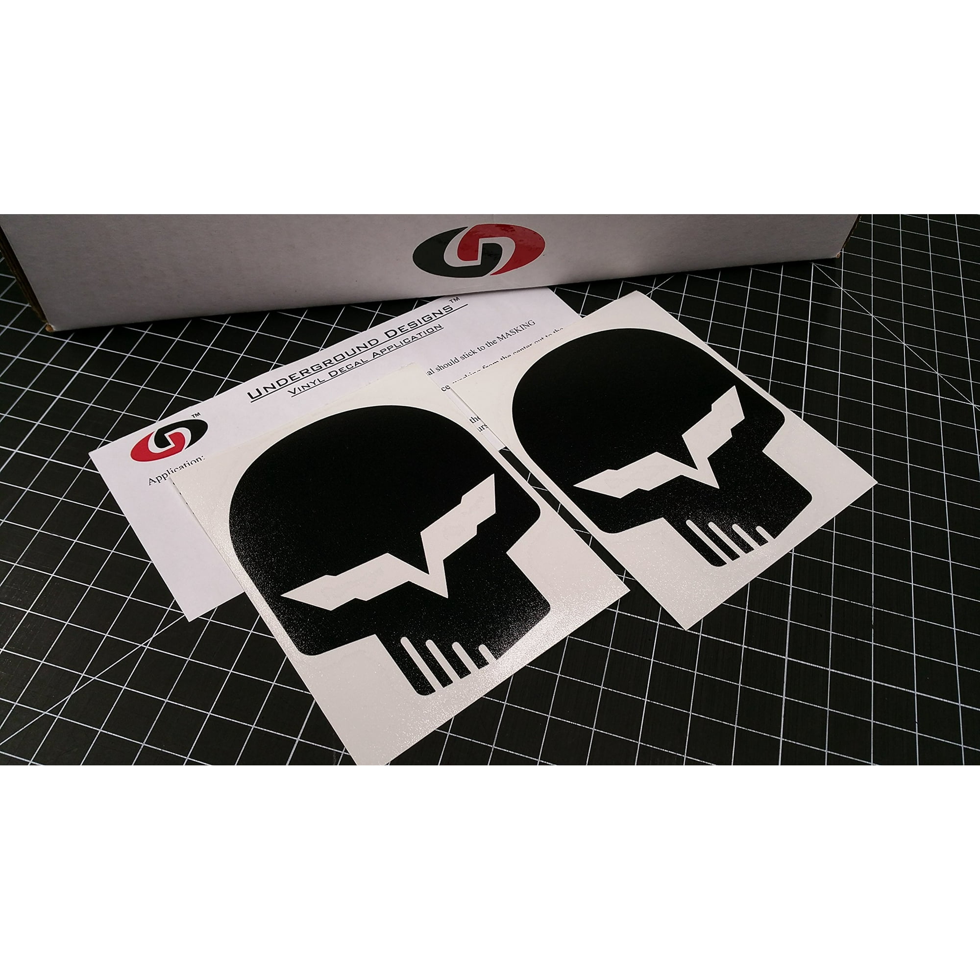 Click here for Underground Designs Corvette Jake Skull Decal Raci... prices