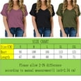 Temofon Women Tops Summer Short Sleeve T Shirts Loose V Neck Tunic Tops