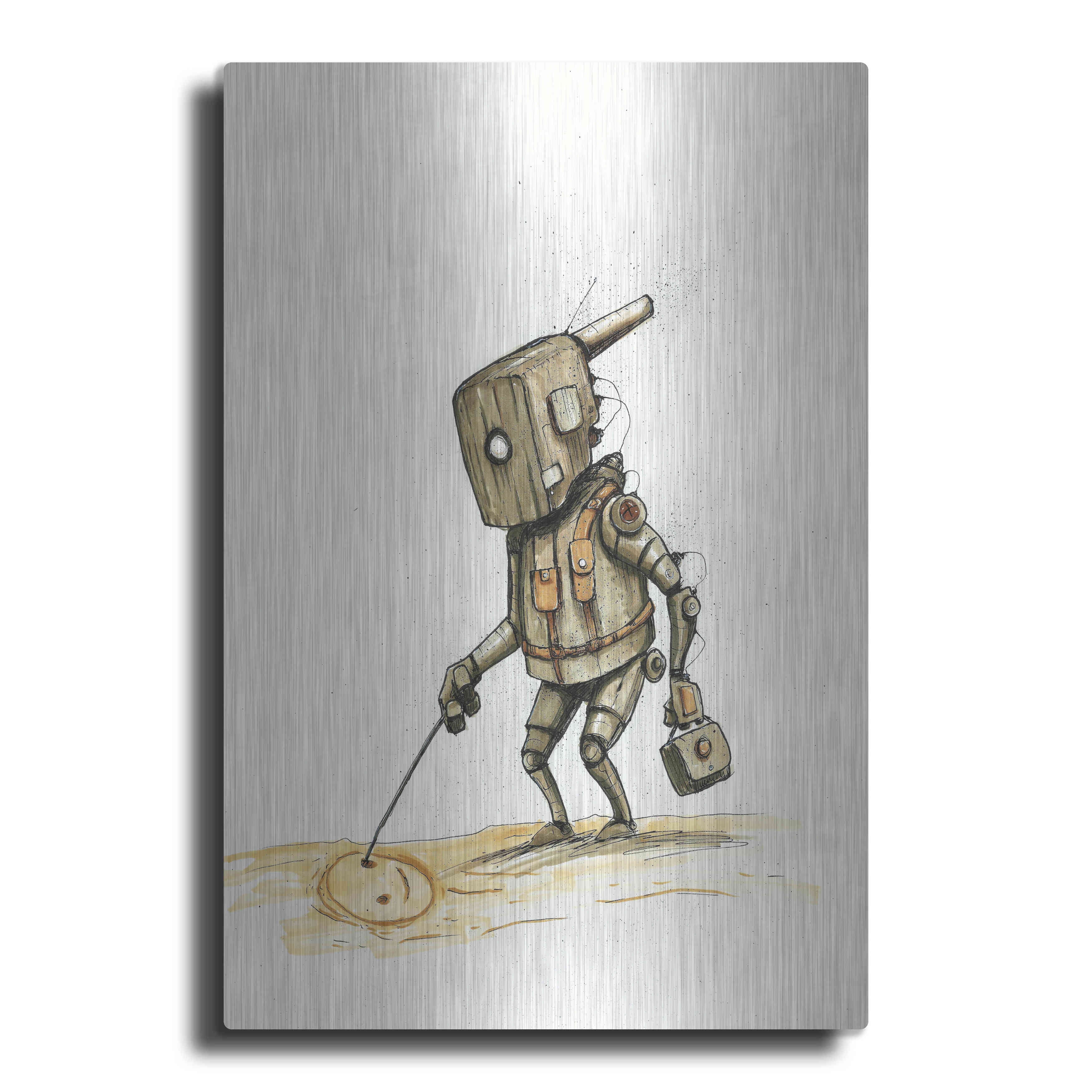 Luxe Metal Art 'Ink Bot 3.0' by Craig Snodgrass, Metal Wall Art, 16"x24 ...