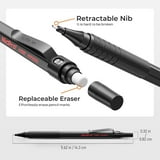 Nicpro 5 Pcs Mechanical Pencils Set, 0.5, 0.7, 0.9mm & 2mm Lead Holder with Refills, Erasers ...