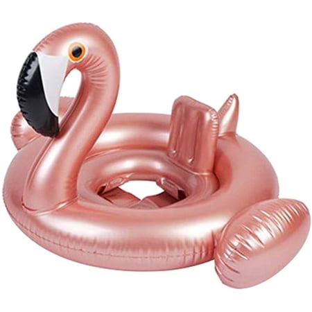 Baby Pool Float with Safety Seat Toddler Inflatable Flamingo Swimming ...