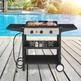 Ktaxon 3-Burner Propane BBQ Griddle, 30000 BTU, Ceramic Coated Pan ...