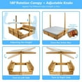 Gowoodhut 47''L Wooden Sandbox with Lid Outdoor Sand Box with ...