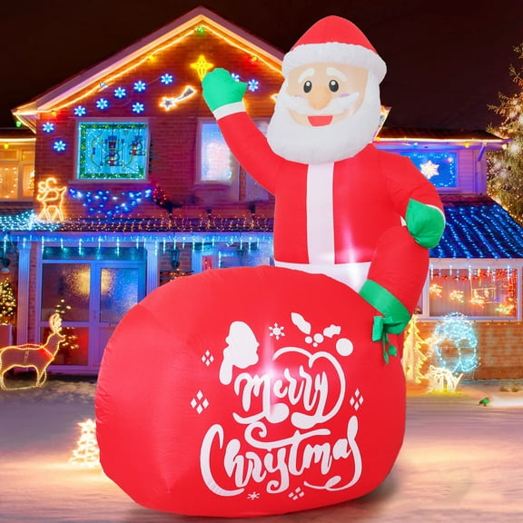 Occasions Outdoor Christmas Airblown 20 Foot Giant Inflatable Santa ...