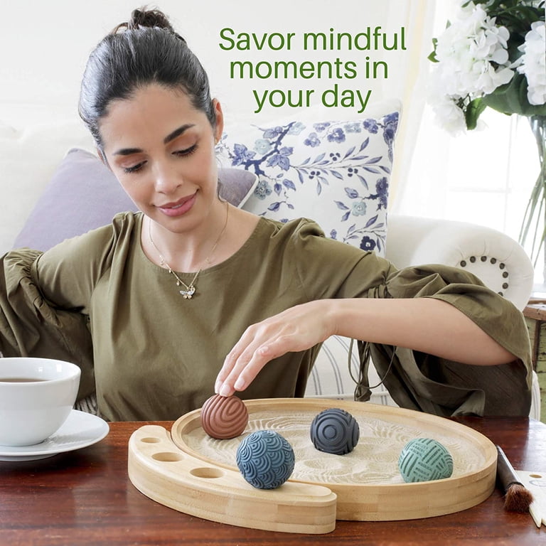 Desktop Sand Tray Meditation Kit WEBEEDY Mini Zen Garden Kit - 3 Sets ...
