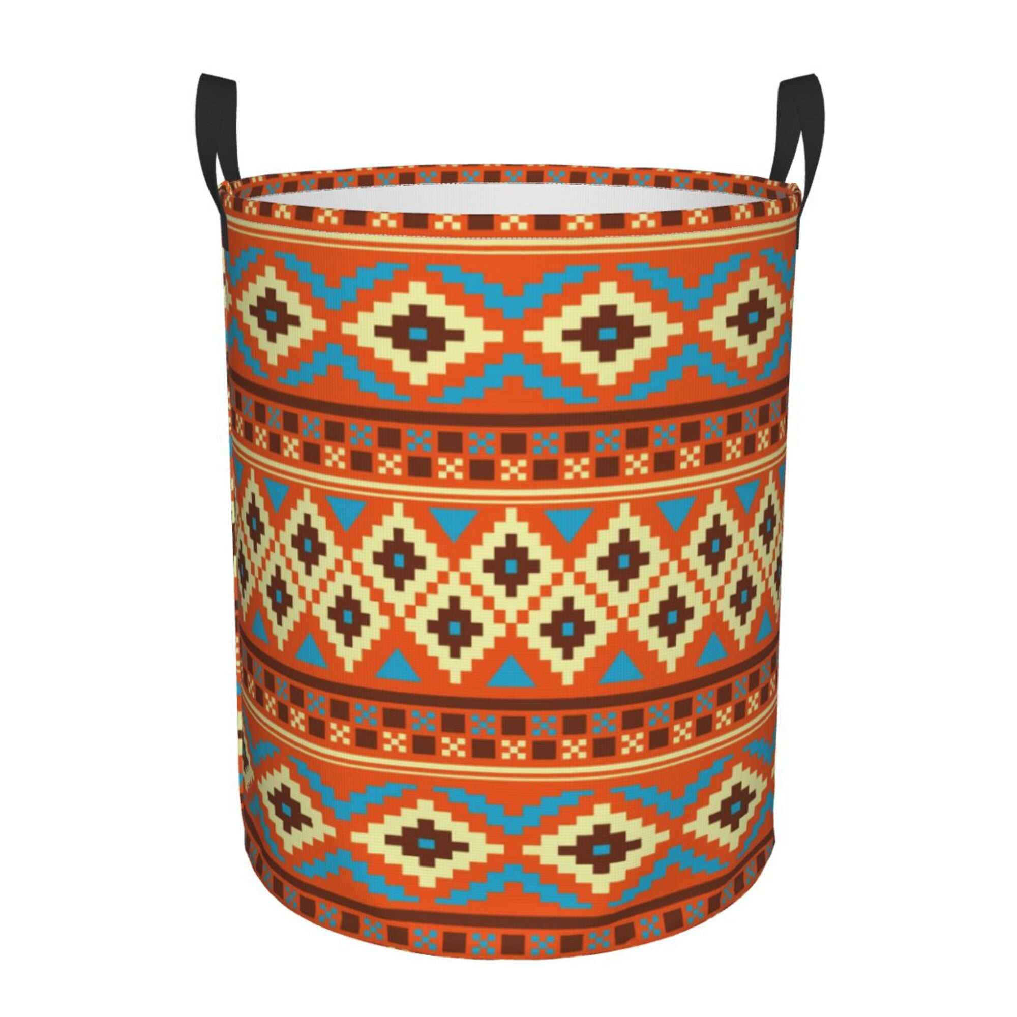 DouZhe Waterproof Collapsible Large Laundry Baskets, Retro Tribe Aztec ...