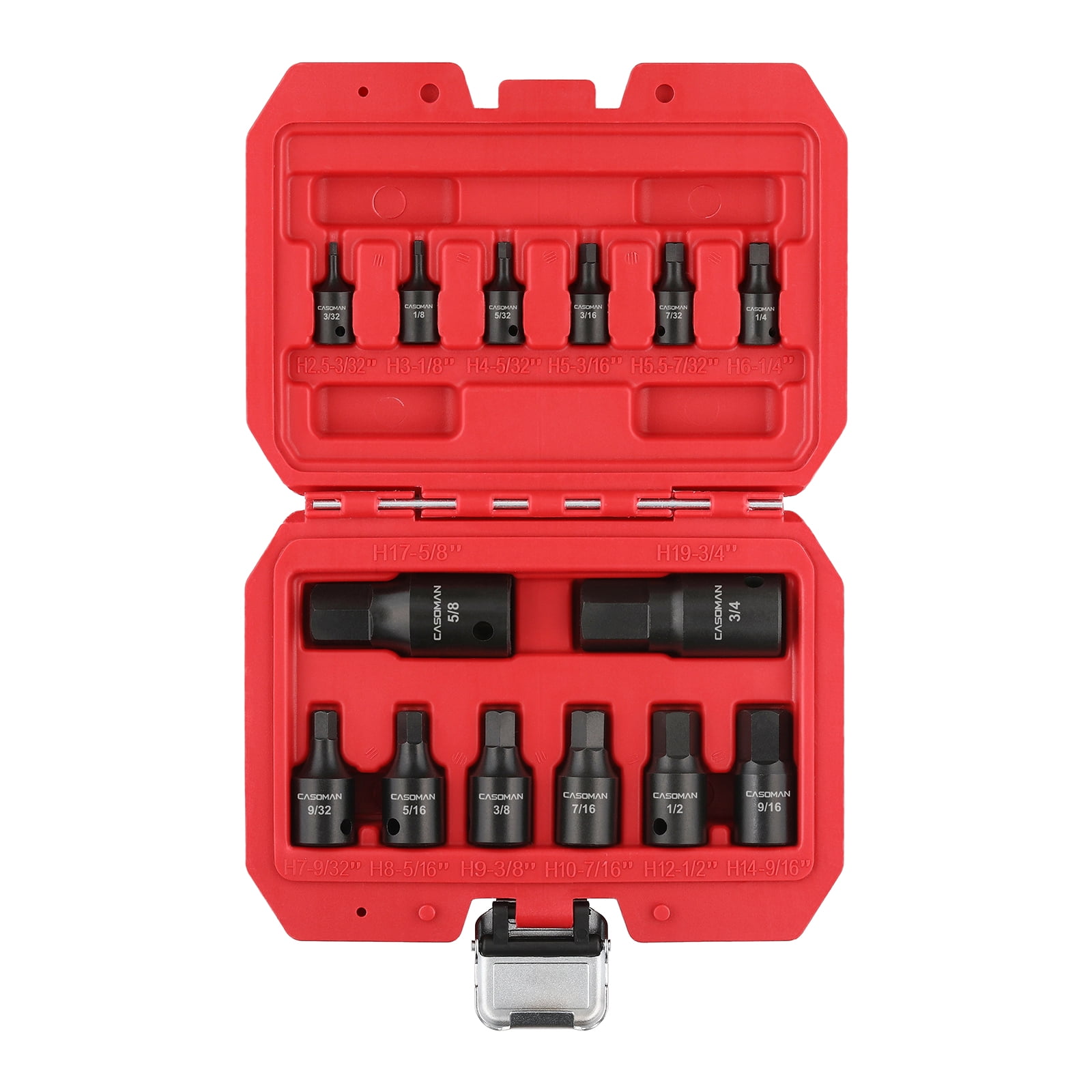 casoman-impact-hex-bit-socket-set-14-piece-set-1-4-3-8-and-1-2