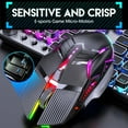 Lingouzi Wired E-Sports Mechanical Mouse, Luminous Game Mouse, 4 Gear ...