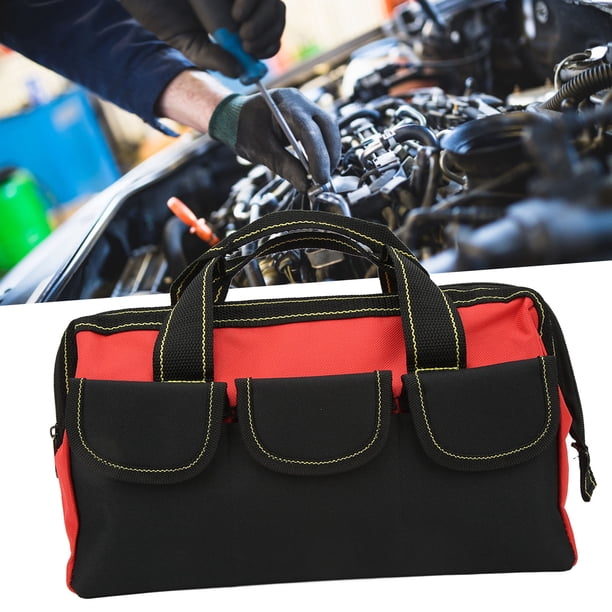 Tool Storage Bag, 16in Five Pockets Electricians Tool Tote Tool Wide ...