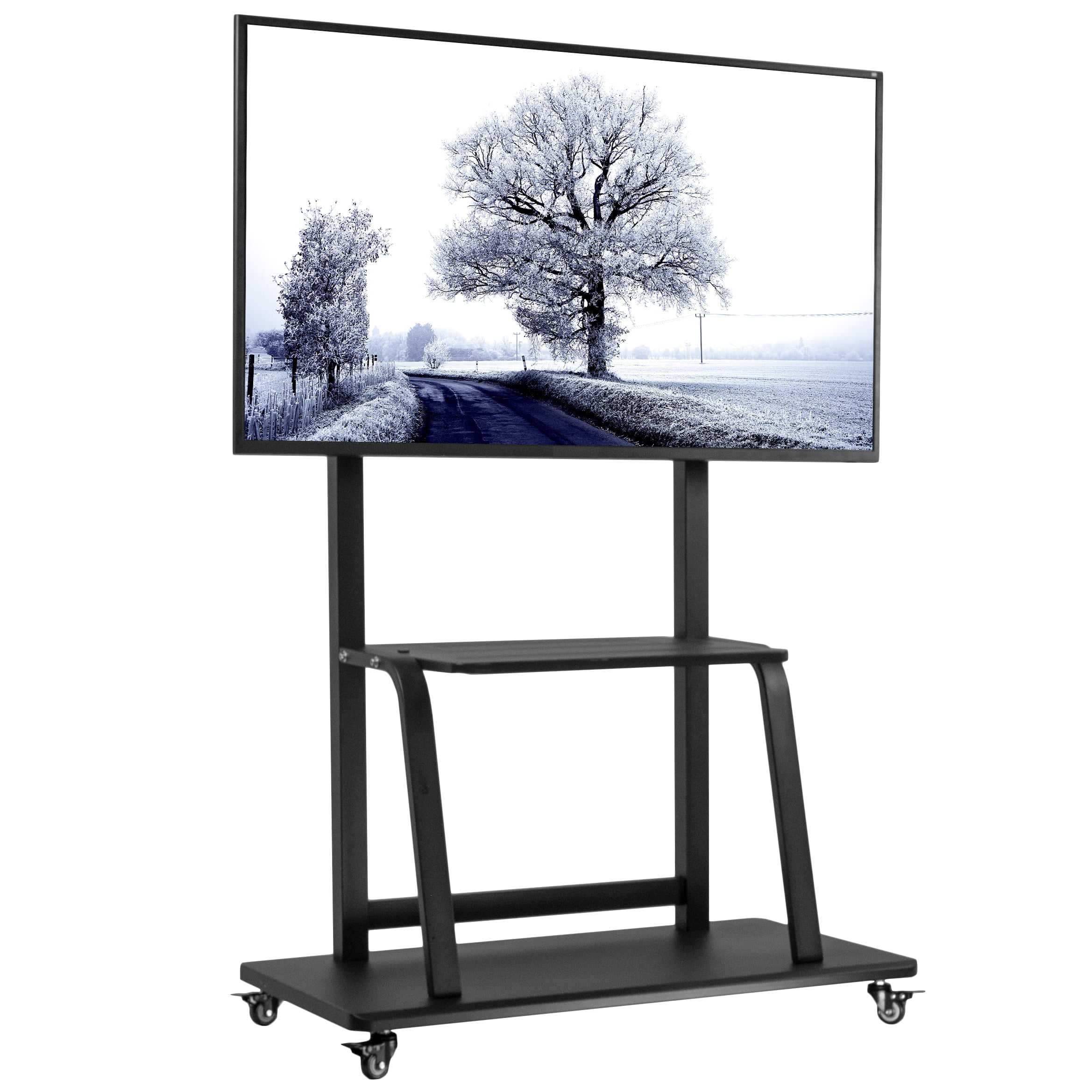 VIVO Heavy Duty Steel Mobile TV Cart for 42" to 100" Screens w/ Metal ...