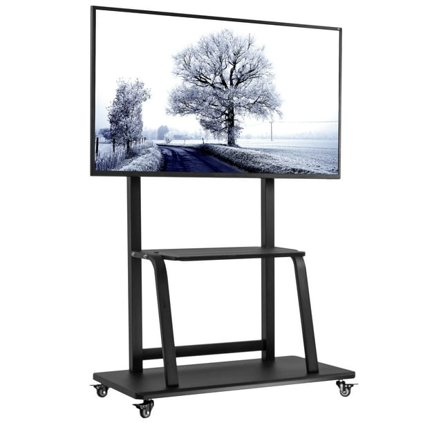 VIVO Heavy Duty Steel Mobile TV Cart for 42" to 100" Screens w/ Metal ...