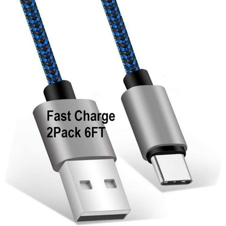 USB C Cable 6FT Fast Charger Cord for Samsung S8 / S9 /S10 /Note 8 ...