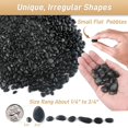 45LB Polished Black Pebbles,1/4" - 3/4" Small Black River Rocks for ...