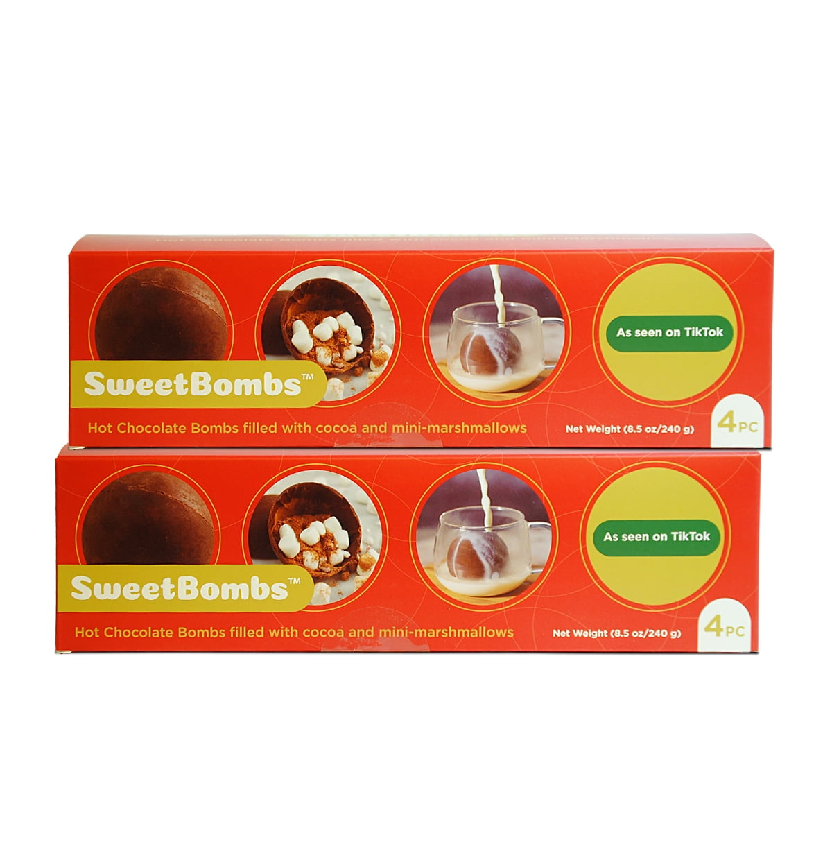 Sweet Bombs Hot Chocolate Bombs, Rich Milk Chocolate, Hot Cocoa Powder ...