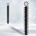36in Snow Gauge with Temperature Meter Winter Snowflake Metal Ruler ...