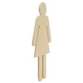 Female Stick Figure Cutouts 12 x 5-5/8-inch, Pack of 1 Unfinished Wood ...