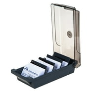 TELINDEX Desk Address Card File Holds 500 4 1/8 x 2 7/8 Cards, Graphite ...