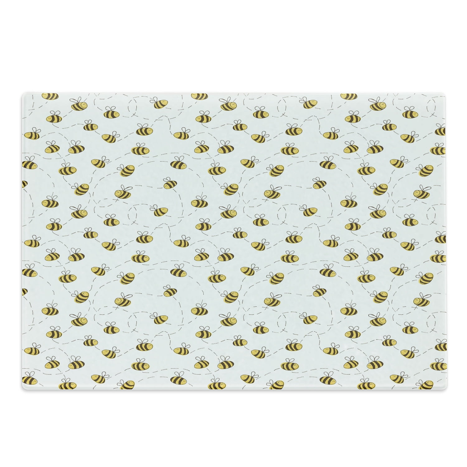 Bee Cutting Board, Simplistic Illustration of Buzzing and Flying Bees ...