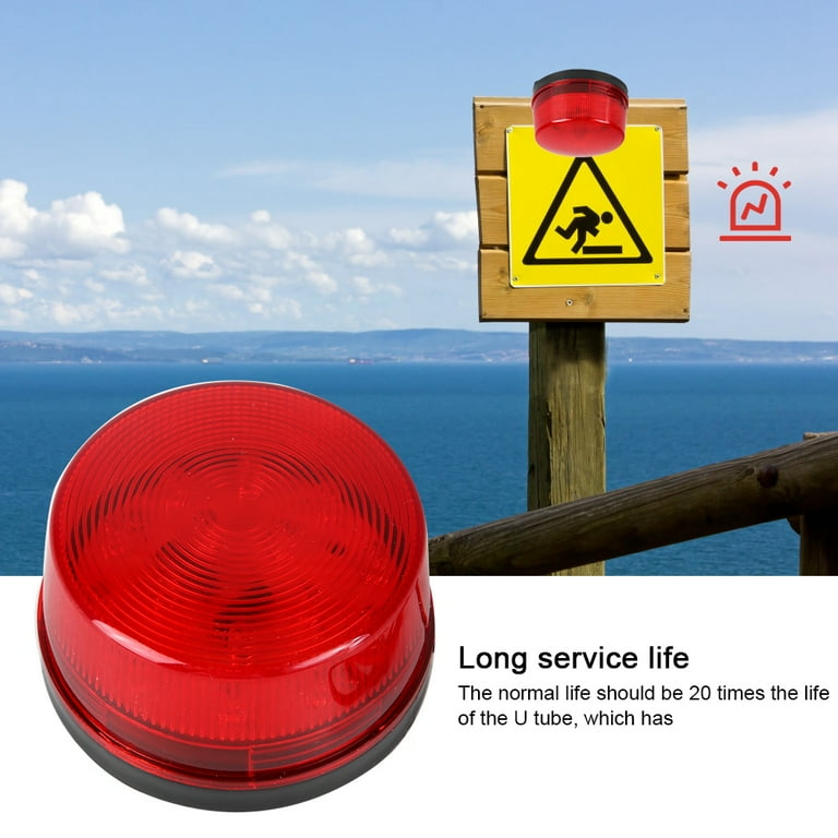 Strobe Light Warning Sign