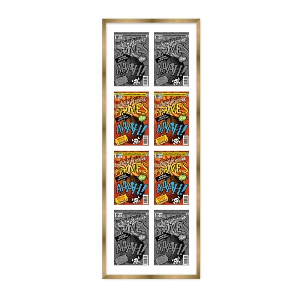 8 Comic Book Frame Gold Collage Comic Book Frame with White Mat to ...