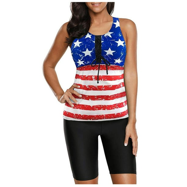 Ruidigrace Women Tankini Swimsuit Loose Tummy Control Bikini Suit ...