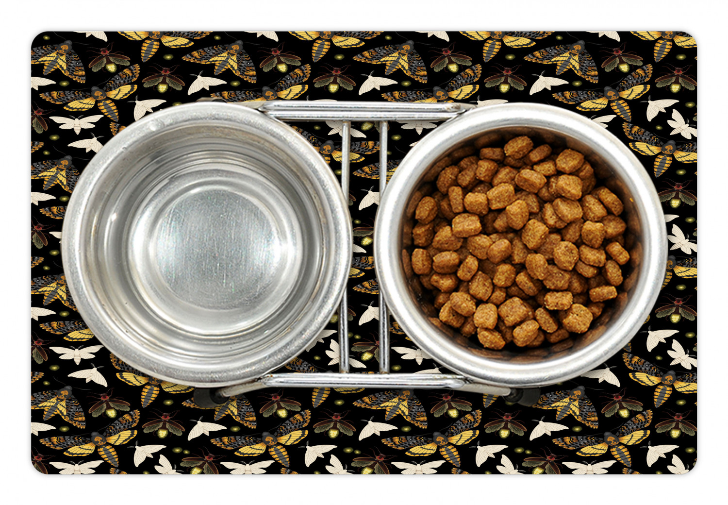 Firefly Pet Mat for Food and Water, Flying Moths Mysterious Insects of ...