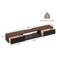 FloatiCasa 47-inch Wall-Mounted TV Stand with 3 Doors, Fully Assembled ...