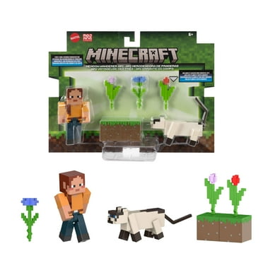 Minecraft Game Toy Pack: Diamond Armor Steve Action Character Figure ...
