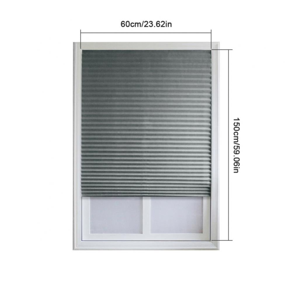 Gray Window Shades - Pleated Paper Shades for Indoor Window Covers ...