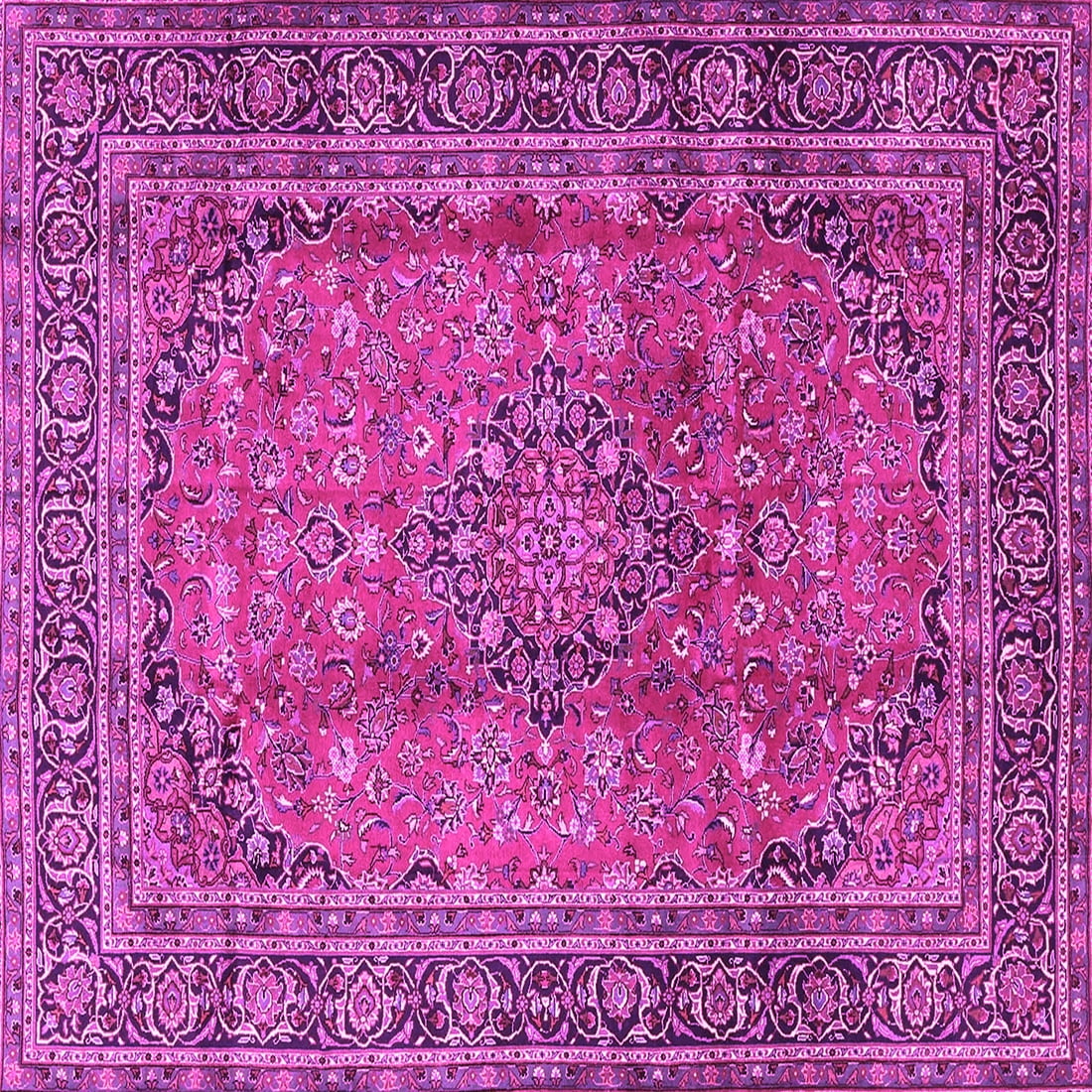 Ahgly Company Indoor Square Persian Pink Traditional Area Rugs, 6 ...