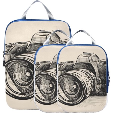 Compression Bags For Travel Cute Small Camera Packing Cubes For Travel ...