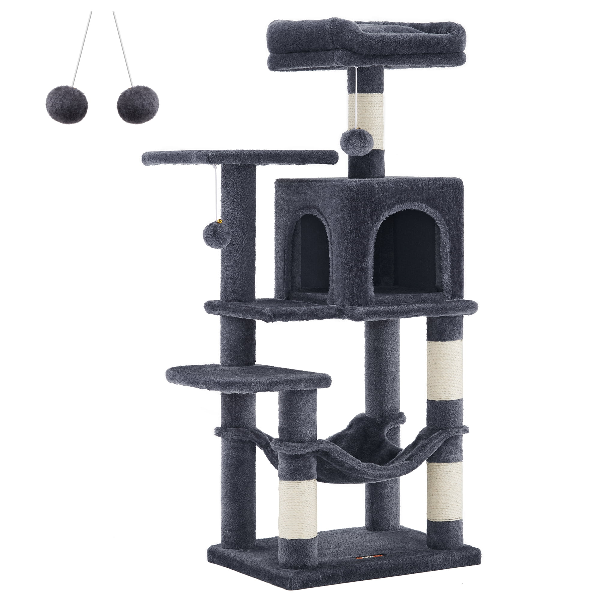 Feandrea Cat Tree, 44.1-Inch Cat Tower for Indoor Cats, Multi-Level Cat ...