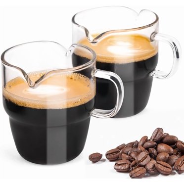 Kaffe Double Wall Small Glass Espresso Cups, 3oz, Set of 2 - Walmart.com