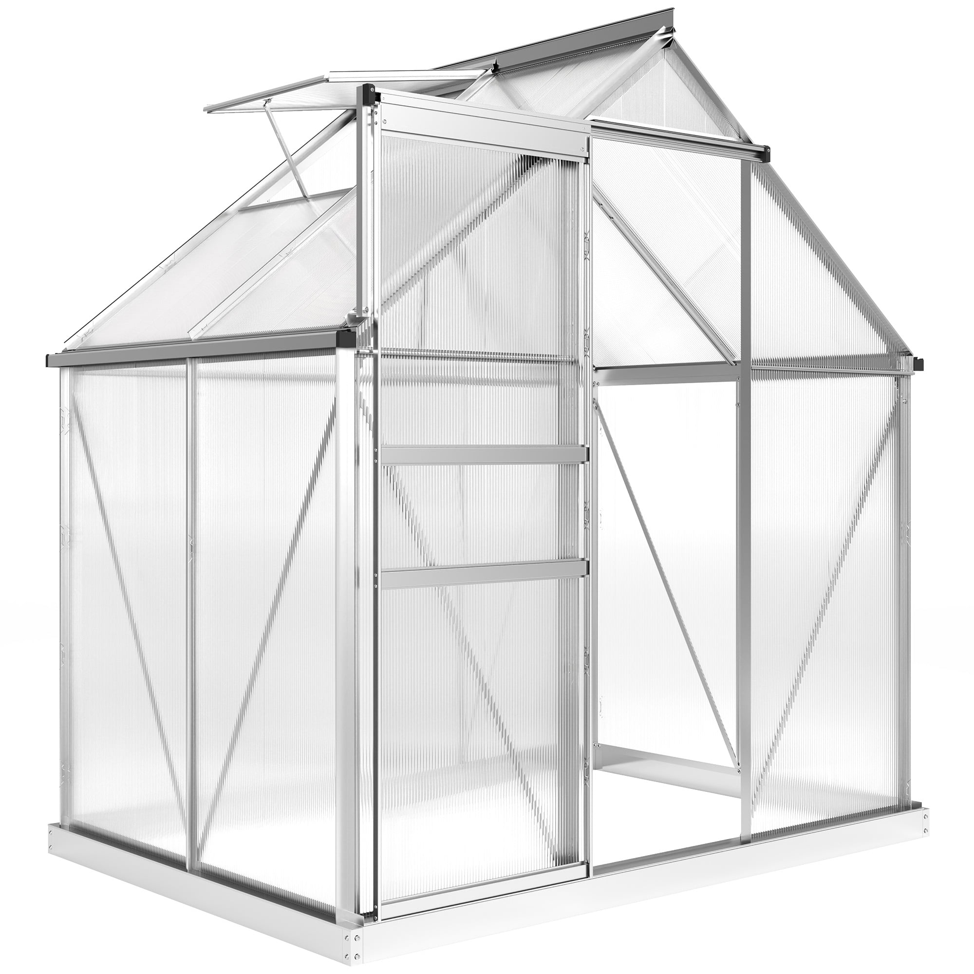 Click here for Outsunny 6 X 4 X 6.6 Polycarbonate Greenhouse Walk... prices