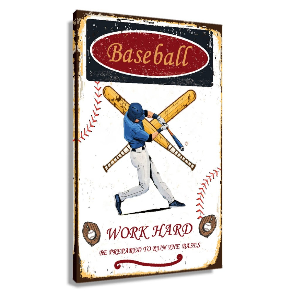 Vintage Baseball Poster Art Prints On Canvas For Wall Decoration ...